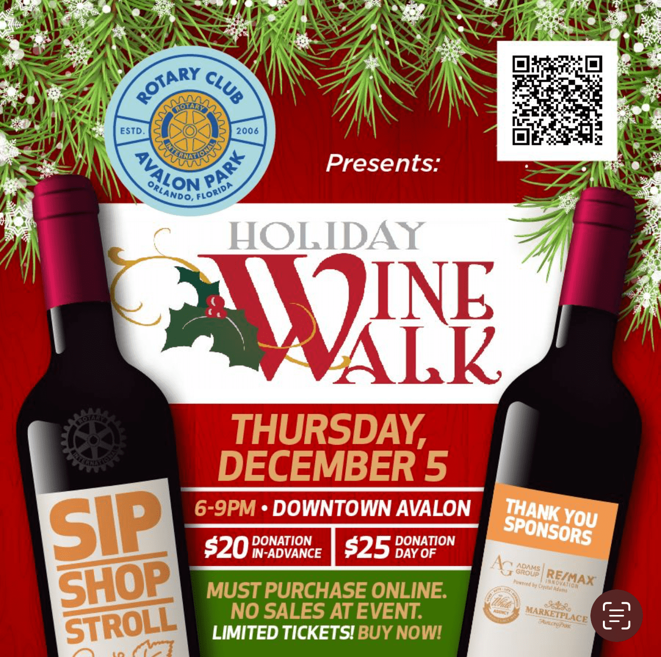 Holiday Wine Walk – Avalon Park Arts & Culture Center