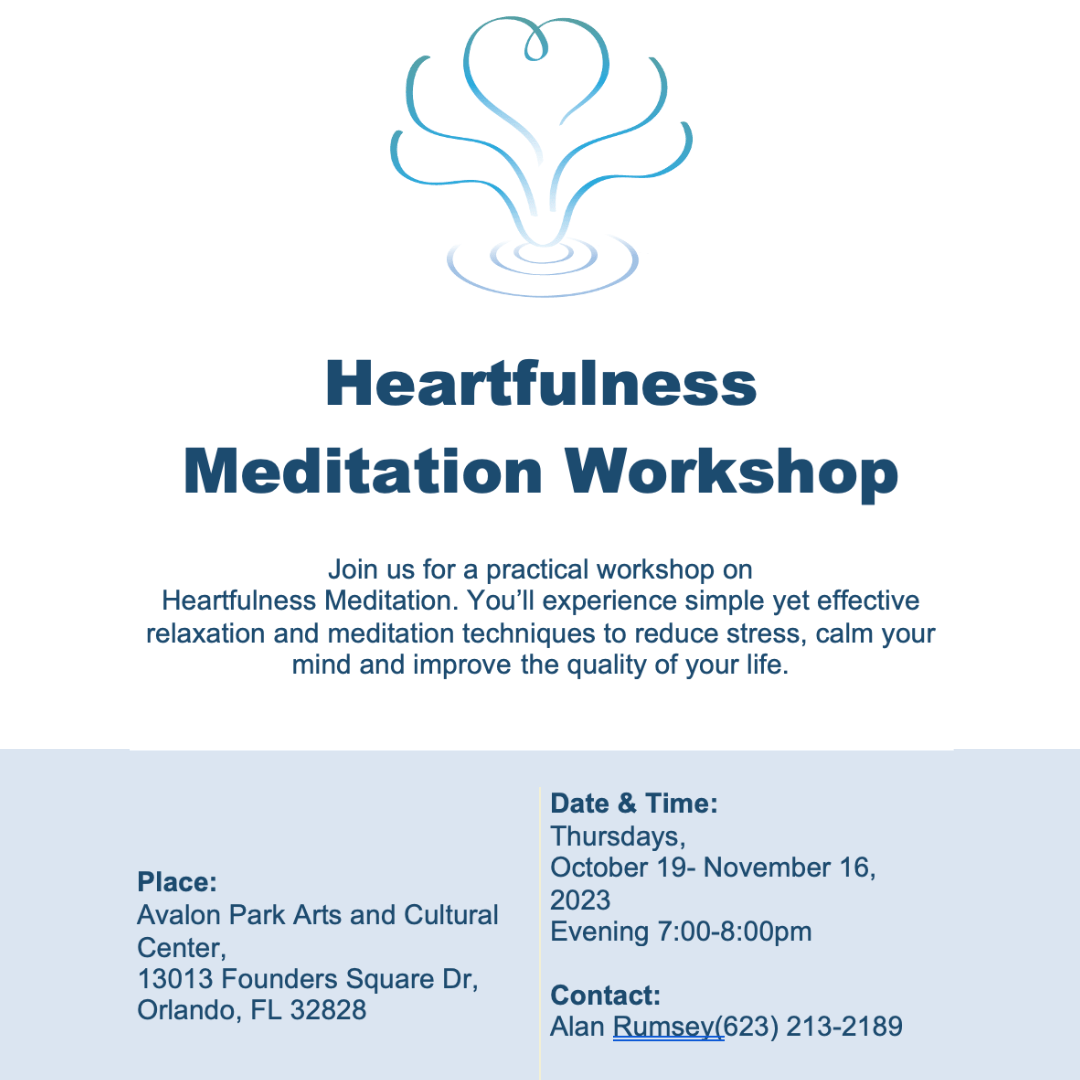 Heartfulness Meditation Workshop – Avalon Park Arts & Culture Center