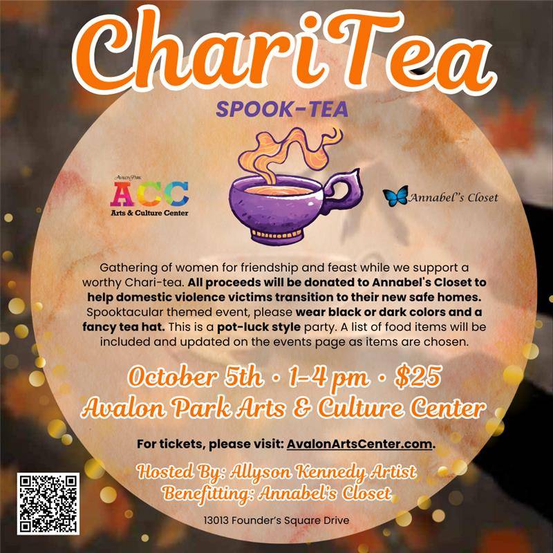 Chari Tea Spook-Tea – Avalon Park Arts & Culture Center