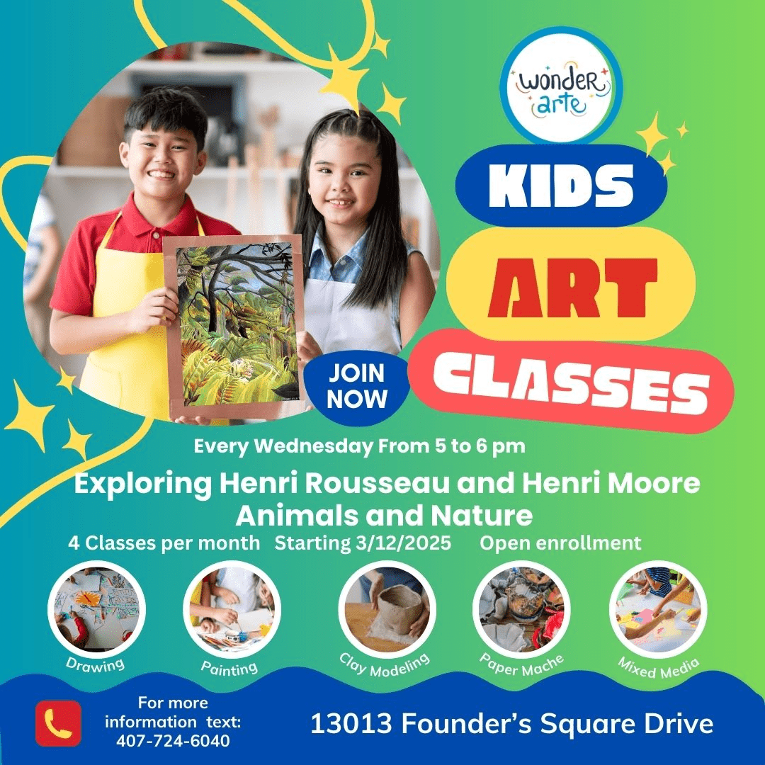Wonder Arte March Classes – Avalon Park Arts & Culture Center